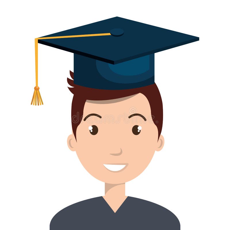 Student Graduate Avatar Icon Stock Vector - Illustration of school ...