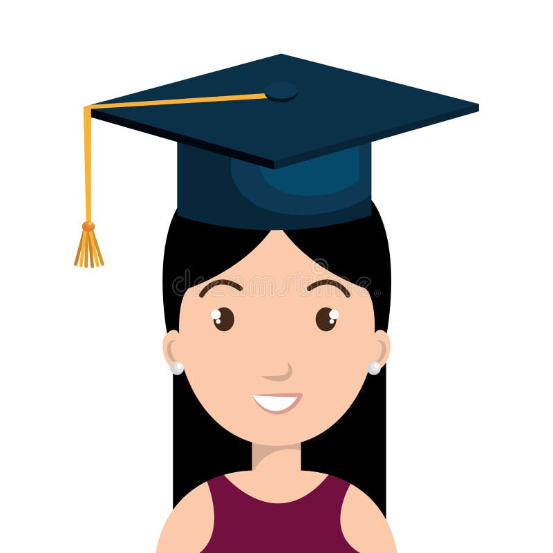 Student Graduate Avatar Icon Stock Vector - Illustration of happy ...