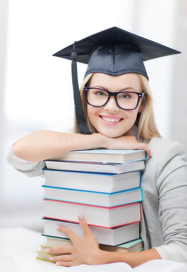 Student in graduation cap stock image. Image of head - 31585651