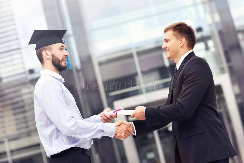Student at Graduation Ceremony Stock Photo - Image of cheerful, student ...