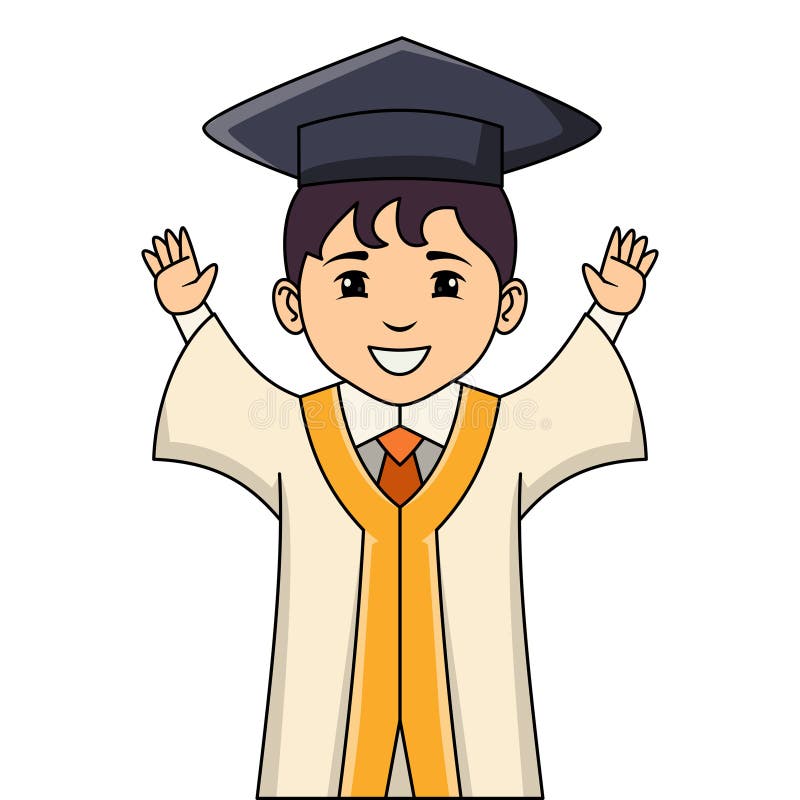 Student Graduation Illustration Stock Vector - Illustration of diploma ...