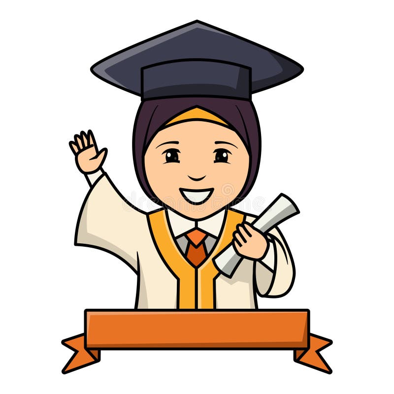 Student Graduation Illustration Stock Vector - Illustration of vector ...