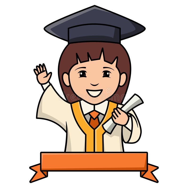 Student Graduation Illustration Stock Vector - Illustration of happy ...