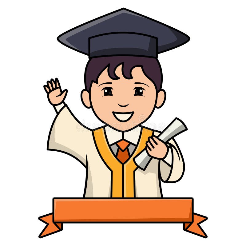 Student Graduation Illustration Stock Vector - Illustration of ...