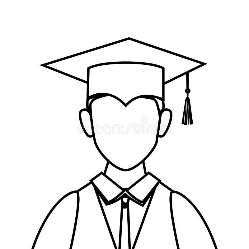 Student Graduation Uniform Icon Stock Illustration - Illustration of ...