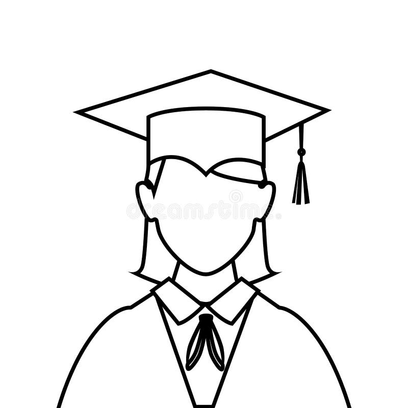 Student Graduation Uniform Icon Stock Illustration - Illustration of ...