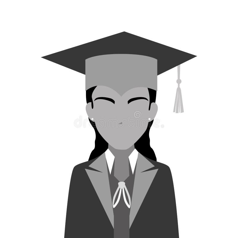 Student Graduation Uniform Icon Stock Illustration - Illustration of ...