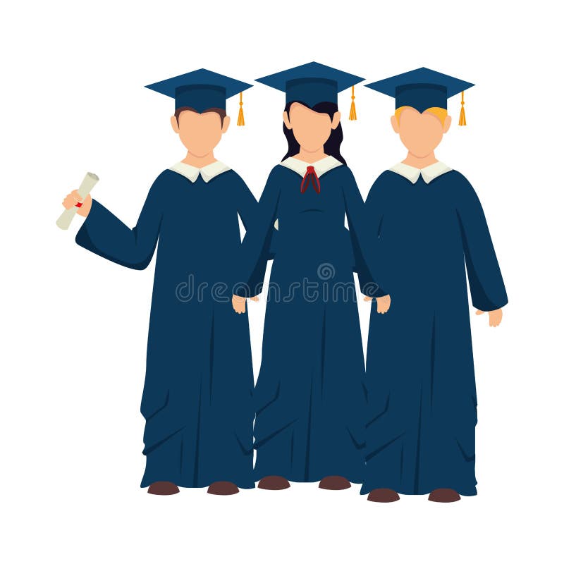 Student Graduation Uniform Icon Stock Illustration - Illustration of ...