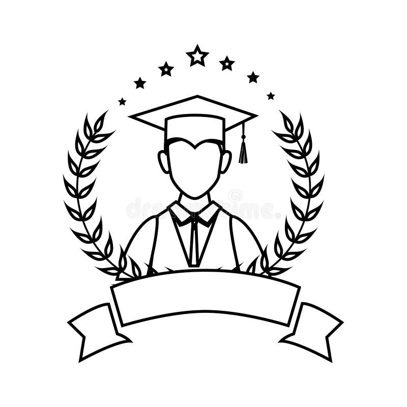 Student Graduation Uniform Icon Stock Illustration - Illustration of ...