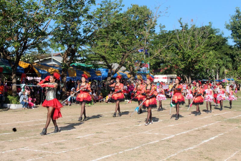 Student Group of Each School is Walking in Parade. Editorial Image ...