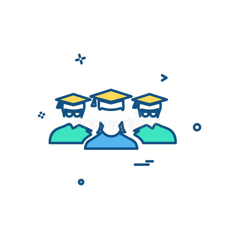 Student Group Icon Design Vector Stock Vector - Illustration of people ...