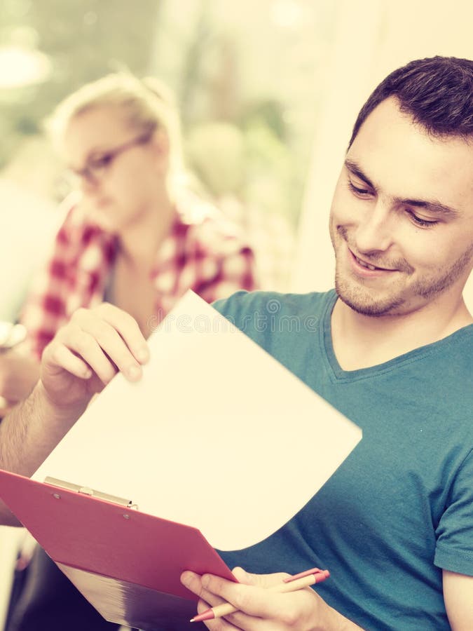 Student Guy in Front of Her Mates in Classroom Stock Photo - Image of ...