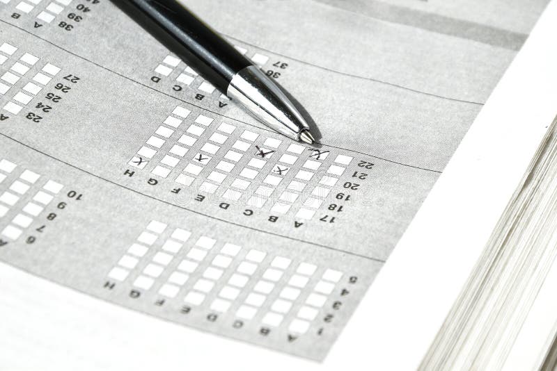 Student Hand with Pencil for the Exam. Printed School Test, Home ...