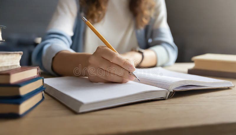 Student Hand Preparing for College Test, Exam Stock Illustration ...
