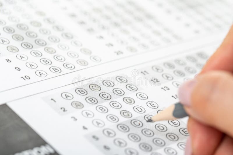 Student Hand Test in Exercise and Passing Examination Paper Computer ...