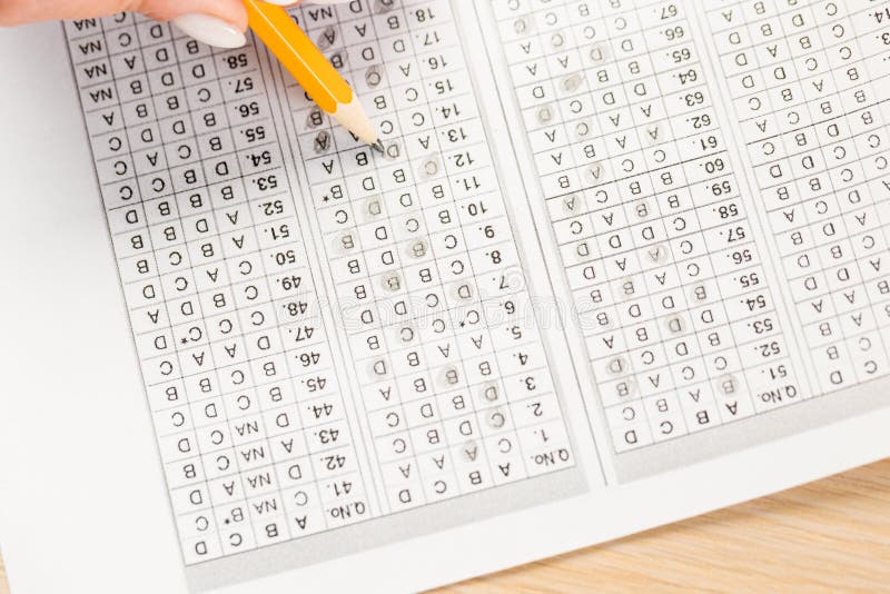 Student Hand Testing in Exercise and Passing Exam Carbon Paper Computer ...