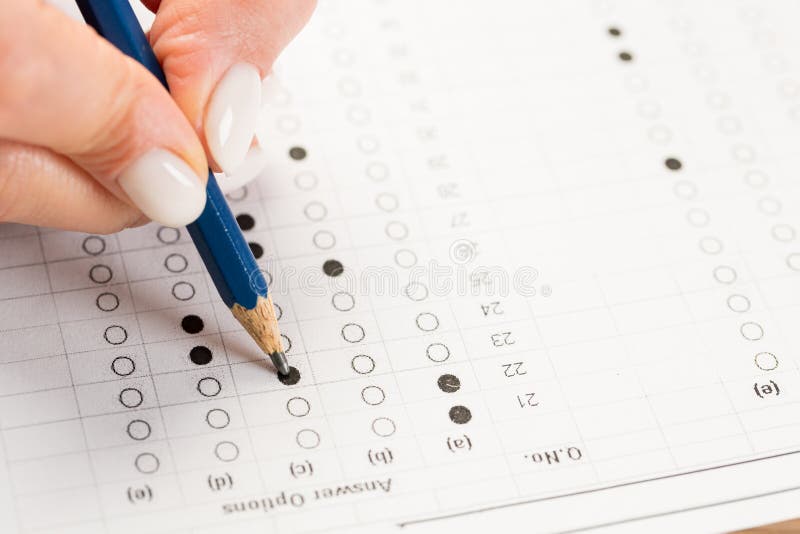 Student Hand Testing in Exercise and Passing Exam Carbon Paper Computer ...
