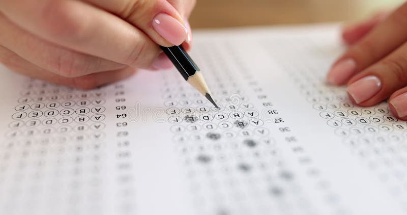 Student Hand Testing on a Test Exam with Pencil Stock Footage - Video ...
