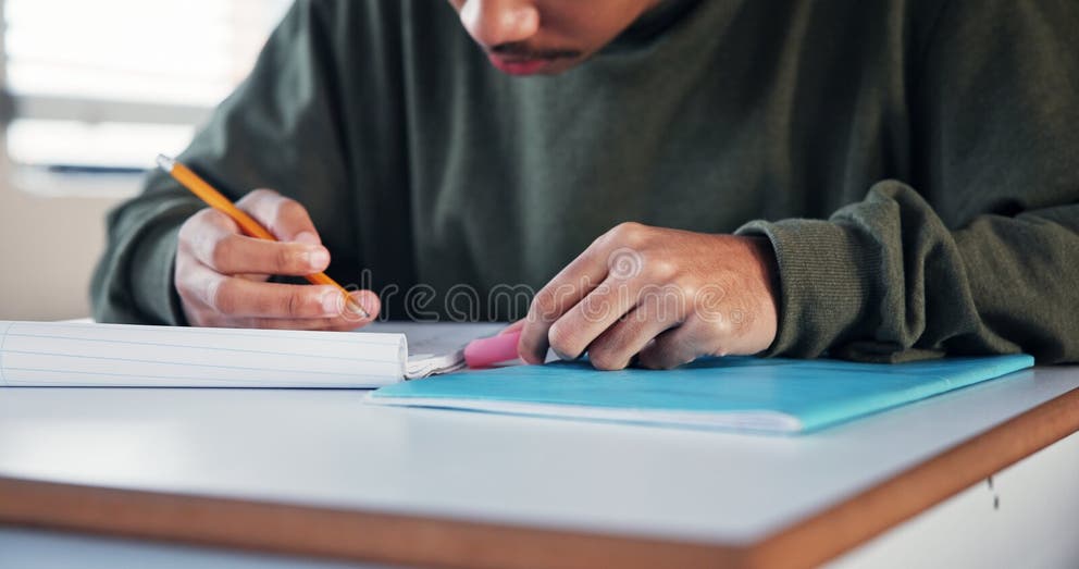 Student, Hands and Cheating with Note in Test for Exam Information ...