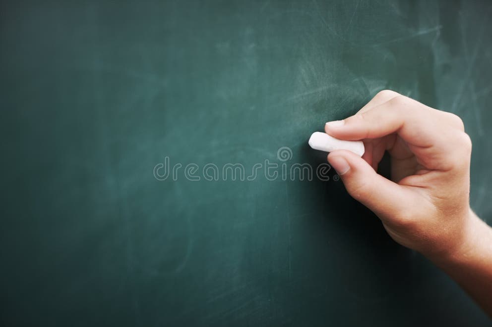 Student, Hands and Writing on Chalkboard in Classroom with Problem ...