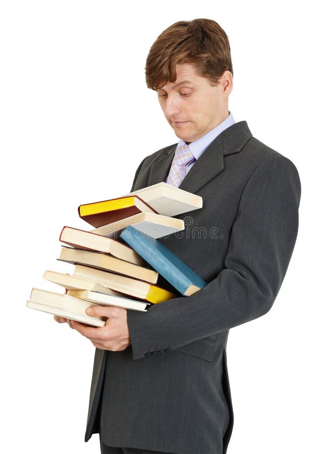 Student Has Great Bunch of Textbooks Stock Image - Image of books ...