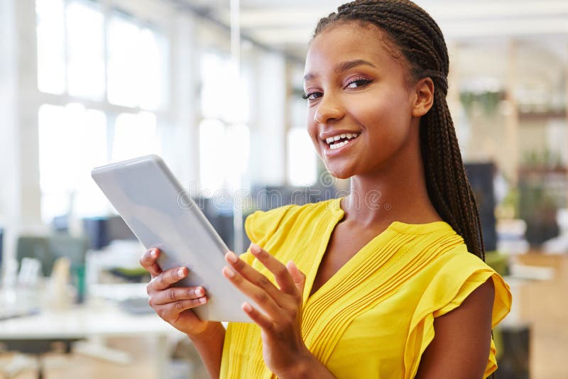 Student Having Fun with Tablet Computer Stock Photo - Image of internet ...