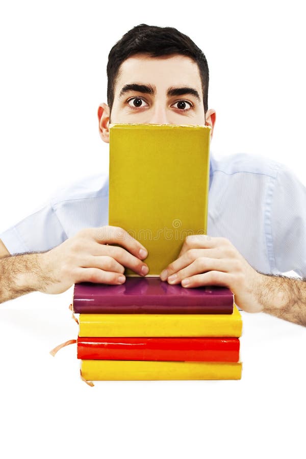 Student Hidden Behind Pile Books Stock Photos - Free & Royalty-Free ...
