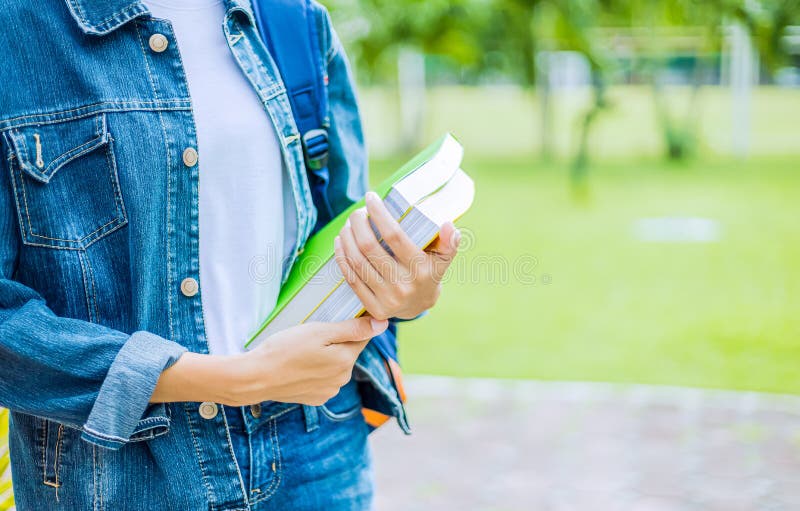 Student Hold Book after Finish Study at University Stock Photo - Image ...