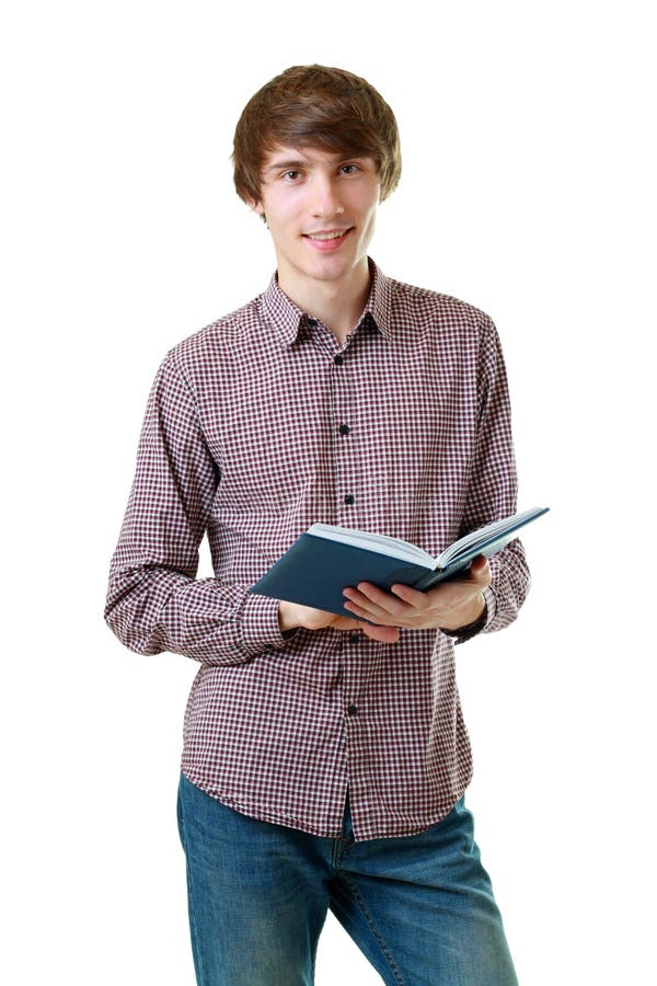Student holding open book stock photo. Image of book - 26744422