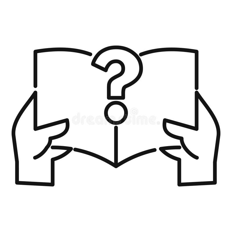 Student Holding Open Book with Question Mark, Education Concept Stock ...