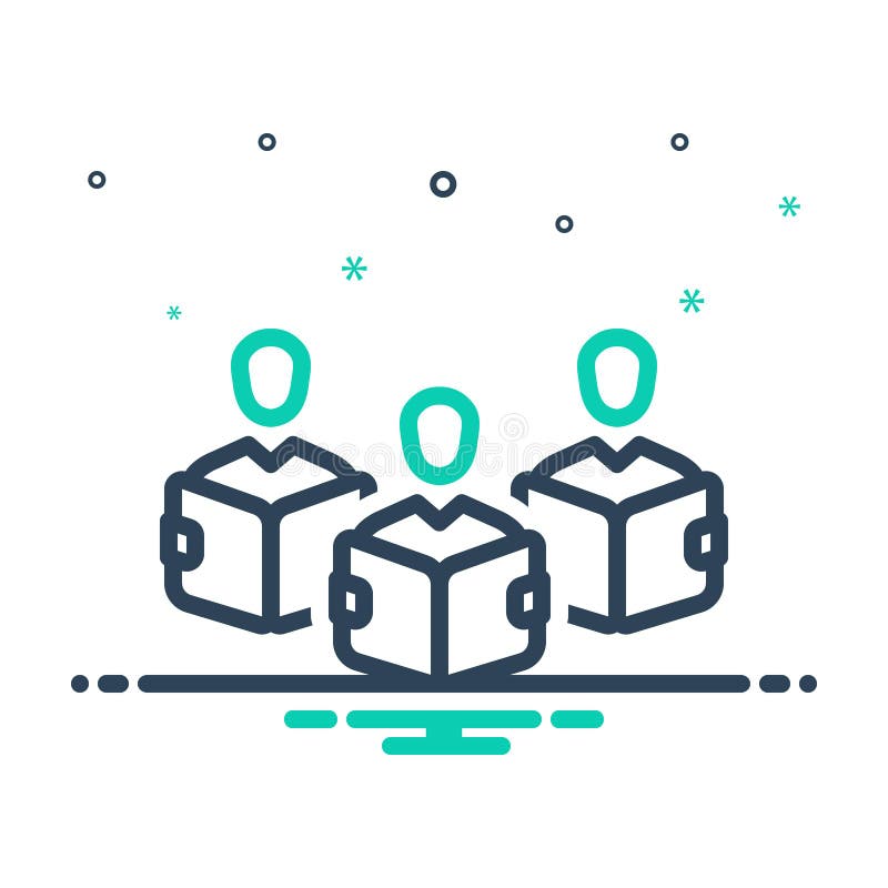 Mix Icon for Student, Book and Study Stock Illustration - Illustration ...