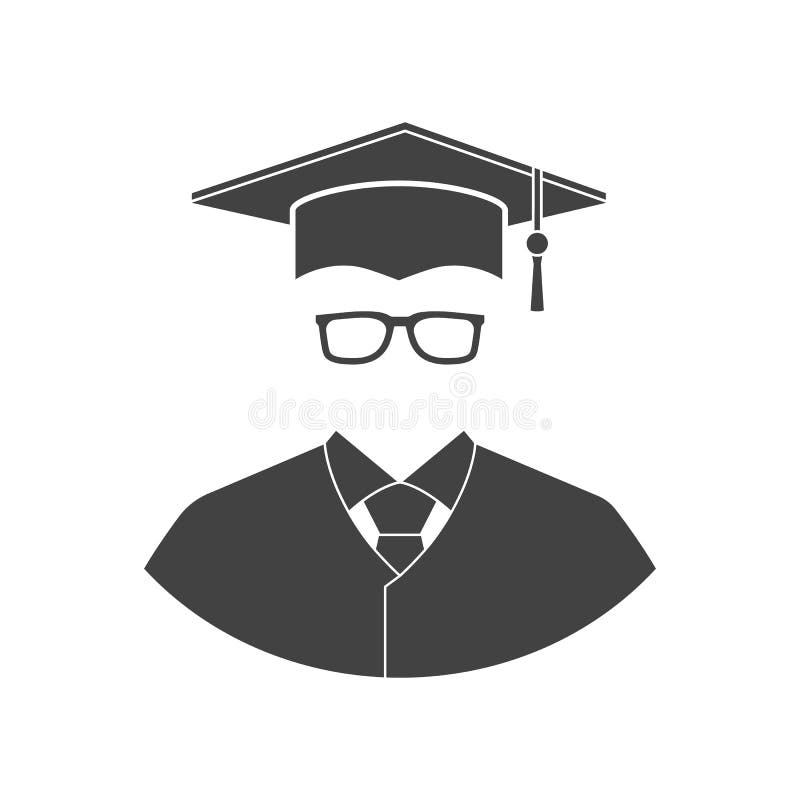 Graduate Student. Avatar Student. Student Icon Flat Design Style Stock ...