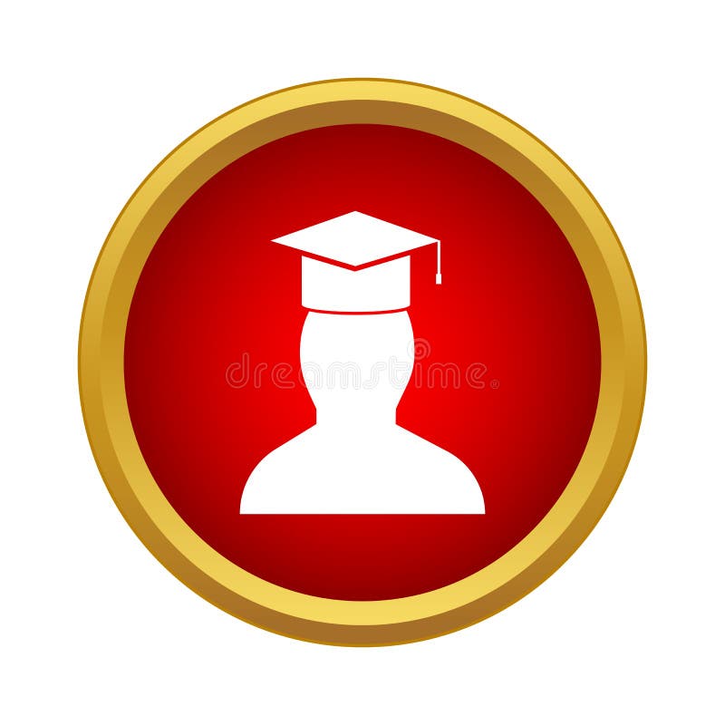 Student icon, simple style stock vector. Illustration of sign - 81644200
