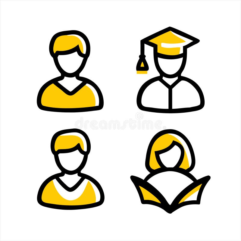 Student Icon is a Stylized Representation of a Person Stock Vector ...