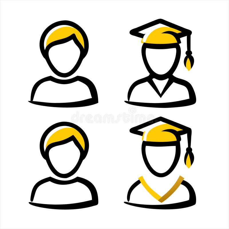 Student Icon is a Stylized Representation of a Person Stock Vector ...