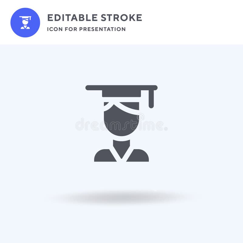 Student Icon Vector, Filled Flat Sign, Solid Pictogram Isolated on ...
