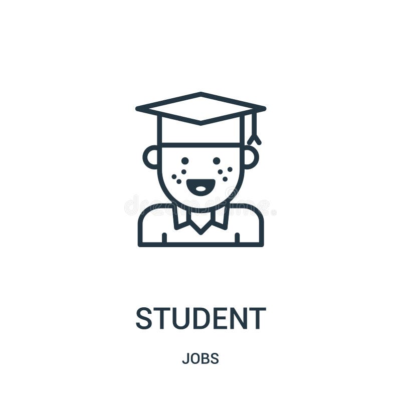 Student Icon Vector from Education Collection. Thin Line Student ...