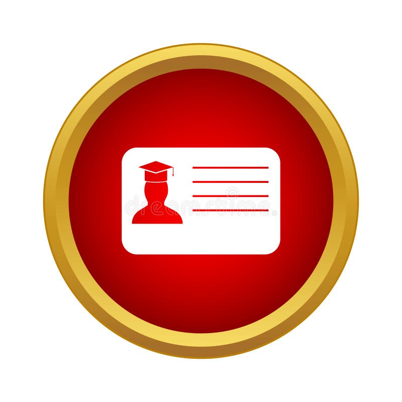 Student ID Icon, Simple Style Stock Vector - Illustration of ...