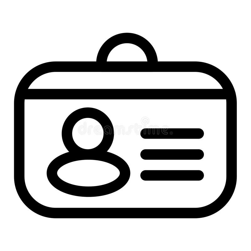 Student Id Symbol - Modern Education or Office Icon Symbol Stock ...