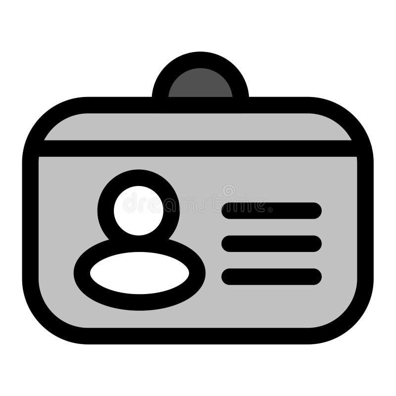 Student Id Symbol - Modern Education or Office Icon Symbol Stock ...