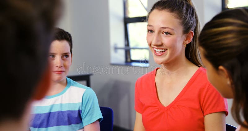 Student Interacting with Each Other in Classroom Stock Footage - Video ...