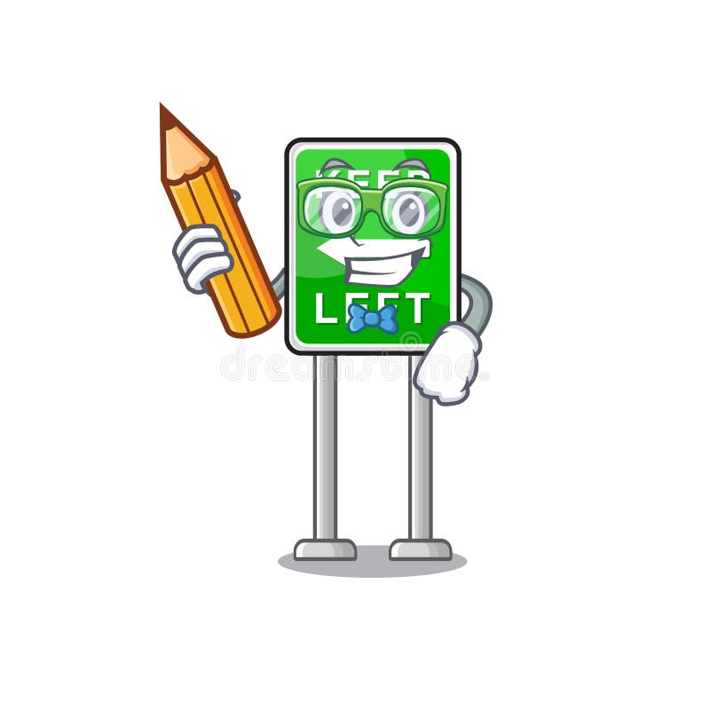 Student Keep Left Cartoon Isolated the Mascot Stock Vector ...