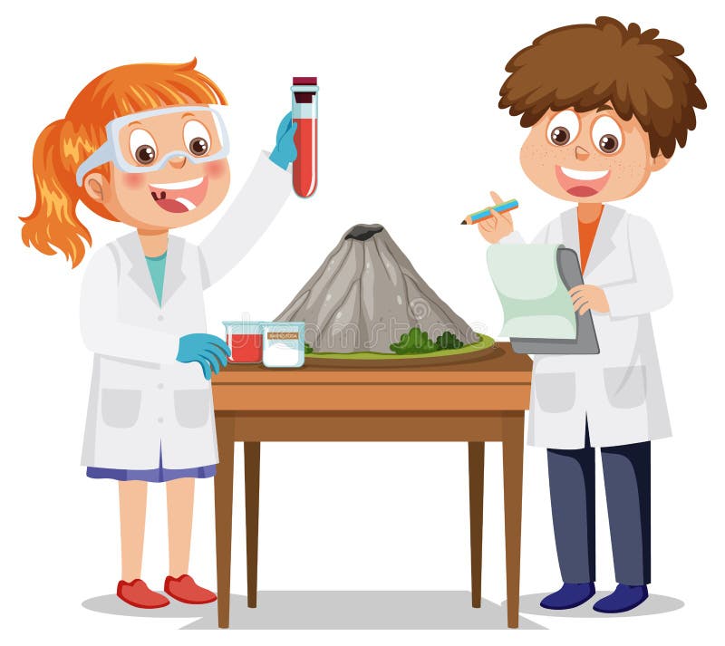 Student Kids Doing Science Experiment Stock Vector - Illustration of ...