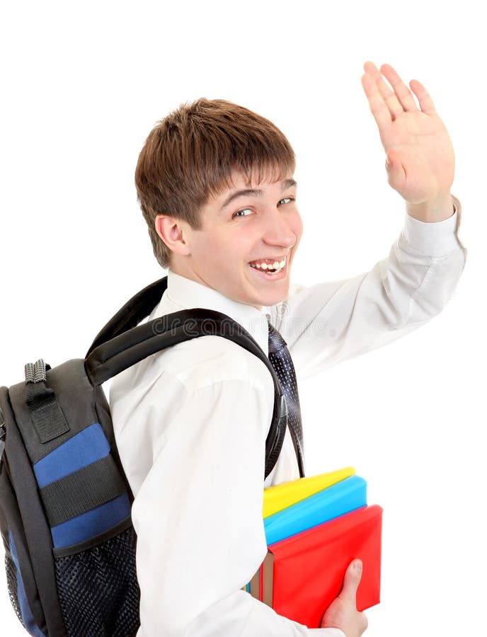 Student Knapsack Wave Goodbye Stock Photos - Free & Royalty-Free Stock ...