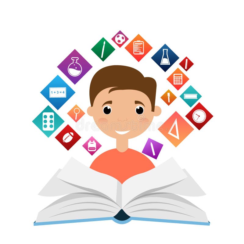 Student Knowledge Book Vector Illustration Design Stock Vector ...