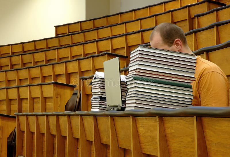 Student with Laptop in Lecture Hall Stock Image - Image of sitting ...