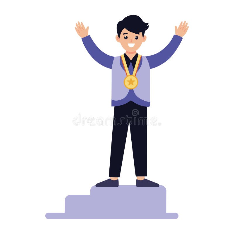 Student Leader with Medal stock illustration. Illustration of ...