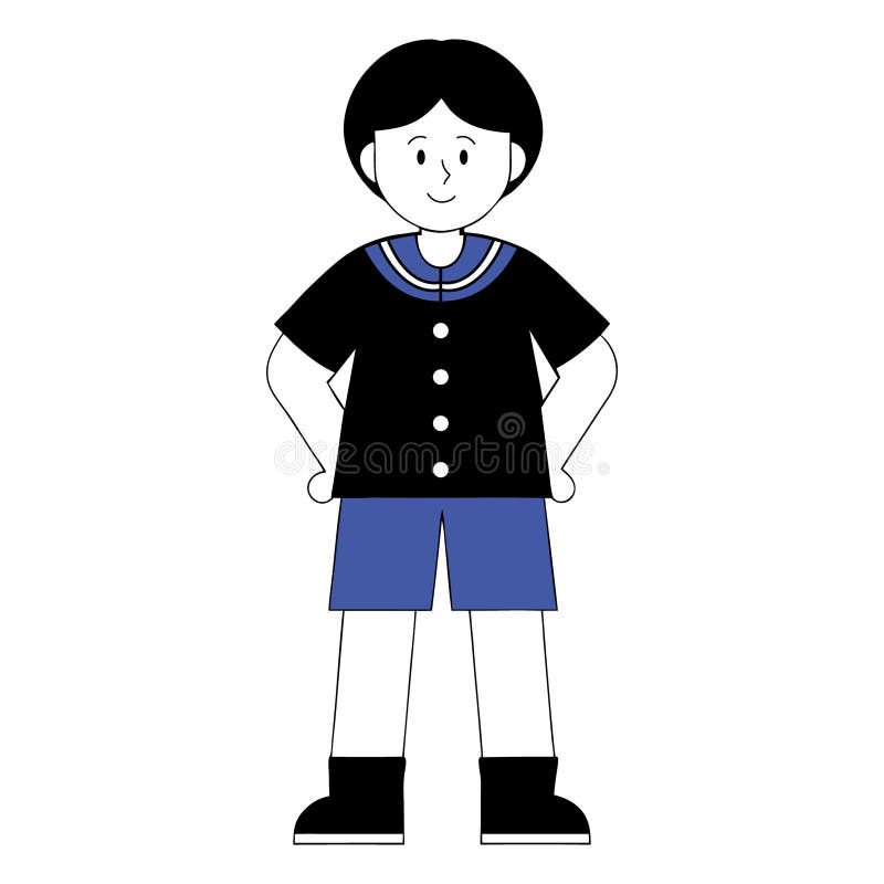 Student Leader School Uniform Stock Illustration - Illustration of ...