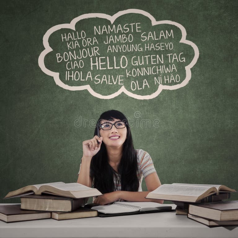 Student Learn Multilanguage 1 Stock Photo - Image of happy ...