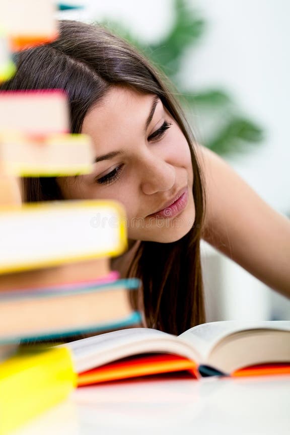 Student Learning in Exam Time Stock Photo - Image of learning, clever ...